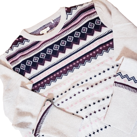 Barbour | Sweaters | Barbour Sweater Birch Knit Fair Isle Wool Blend ...